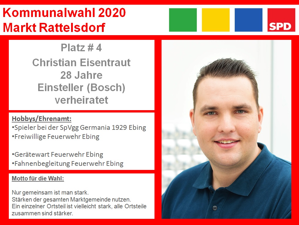 Kandidat/-innen 2020 - SPD Markt Rattelsdorf Kandidat/-innen 2020 - SPD Markt Rattelsdorf
